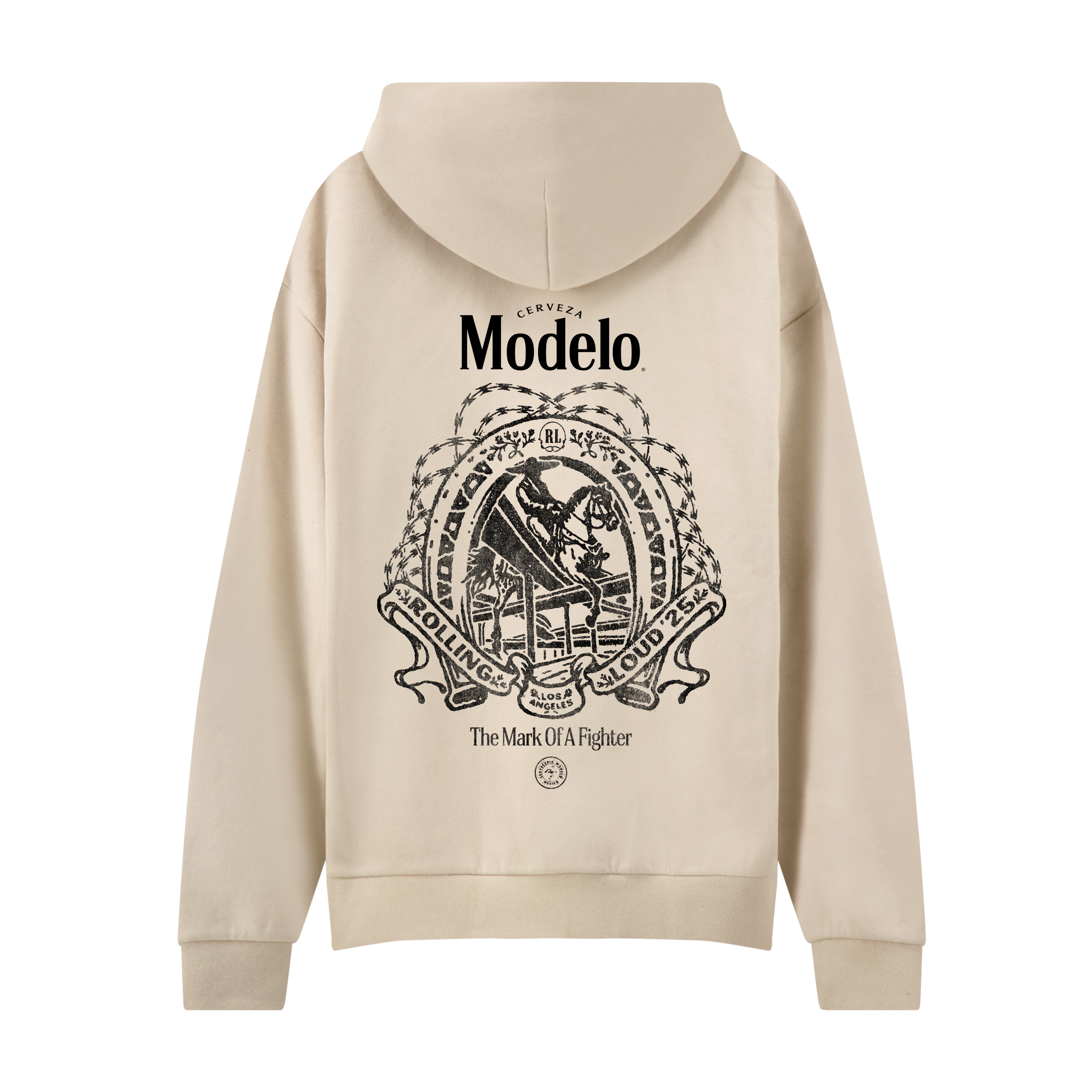 RL X Modelo Concrete Cowboy Ivory Hoodie | Rolling Loud