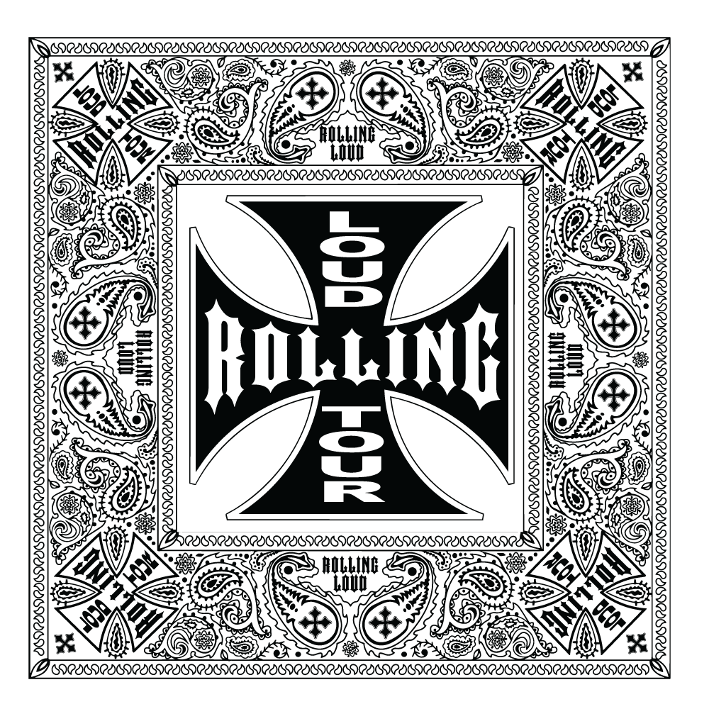 RL Chopper White Bandana | Rolling Loud