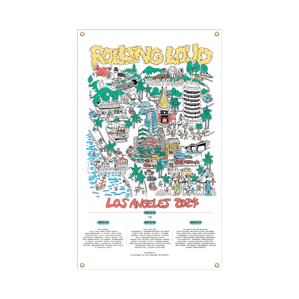 RL LA 24 Tour Guide Flag – Rolling Loud
