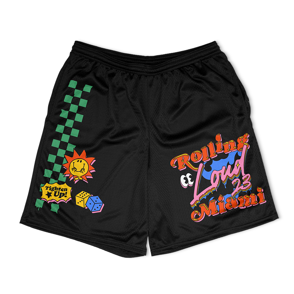 Exclusive Miami 23 Terry Shorts Black – Rolling Loud